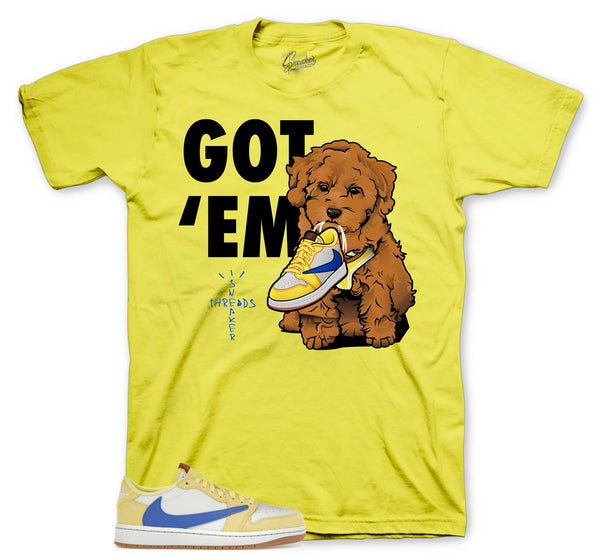 Sneaker Tees Match Jordan Retro 1 Canary Yellow Travis Scott | Got em Shirt