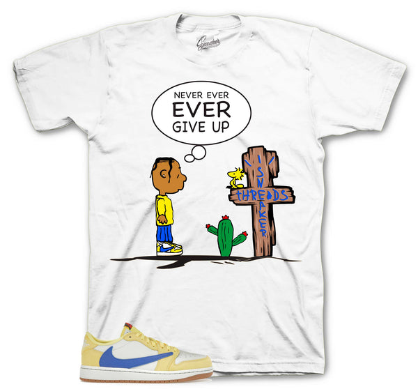 Sneaker Tees Match Jordan Retro 1 Canary Yellow Travis Scott | never ever Shirt