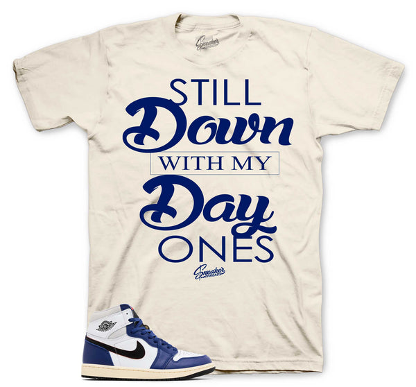 Jordan Retro 1 Rare Air Tees & Deep Royal Blue 1 Outfits | day ones Shirt