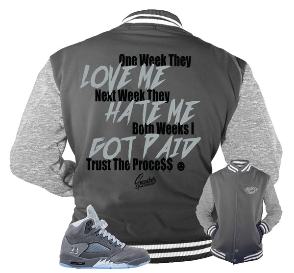 T-Shirts Match Jordan 5 wolf grey Sneakers For AJ5 wolf grey Sneaker Tees