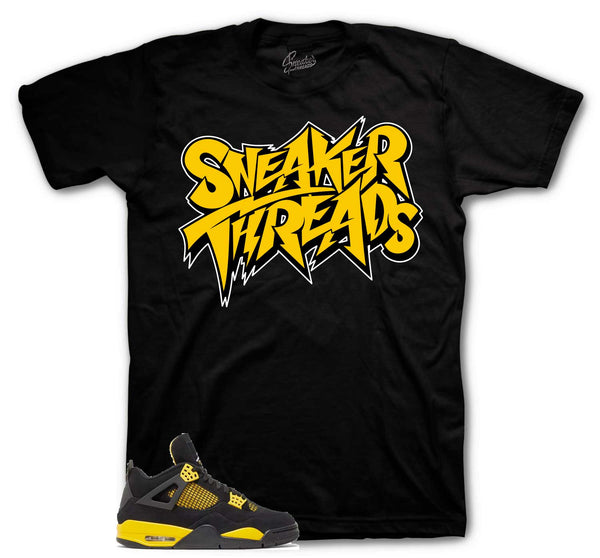 Jordan Retro 4 thunder Tees & sneaker outfits | st bolt Shirt