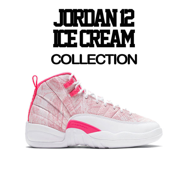 Kids Jordan 12 ice cream Sneaker tees match Arctic punch 12s