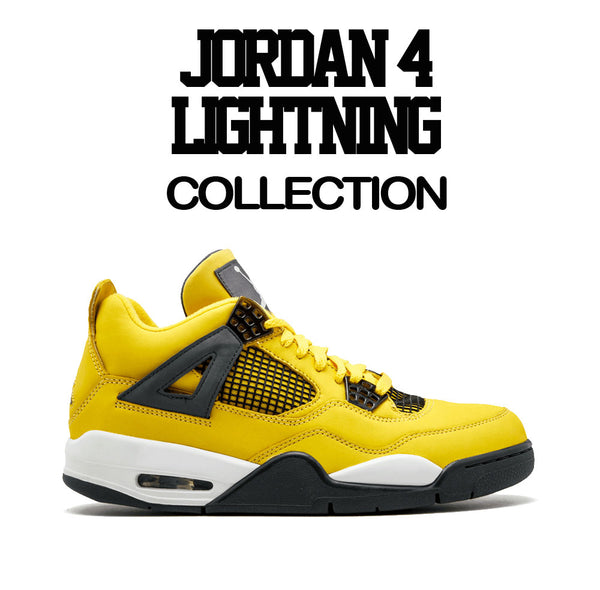 Jordan 4 Lightning Sneaker Tees Match Shoes | Matching shirts
