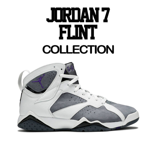 Kids sneaker tees match Jordan 7 flint retro 7s sneakers.