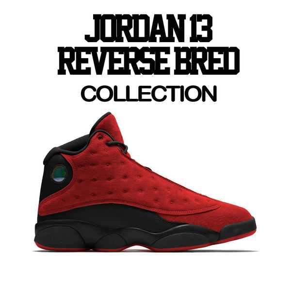Reverse bred Jordan 13 sneaker tees match retro 13s | Matching Tees