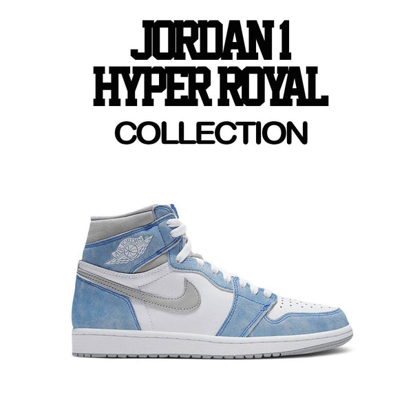 Hyper royal jordan 1 sneaker tees match retro 1s light smoke grey Og