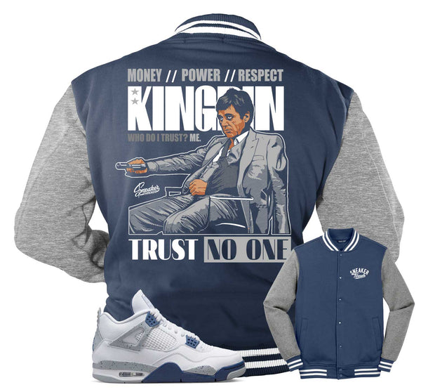Varsity Jacket Match Jordan 4 Midnight Navy Coats | trust issues Design