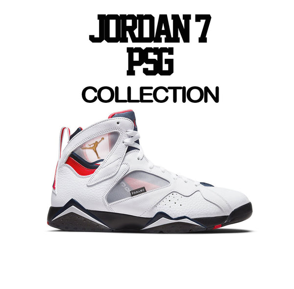 Sneaker threads to match Jordan 7 PSG retro 7 shoes perfectly.