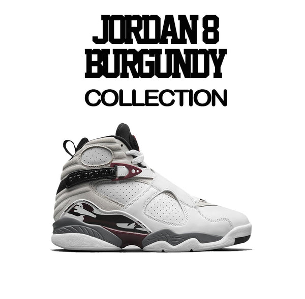 Jordan 8 burgundy sneaker tees match retro 8s beetroot sneakers.